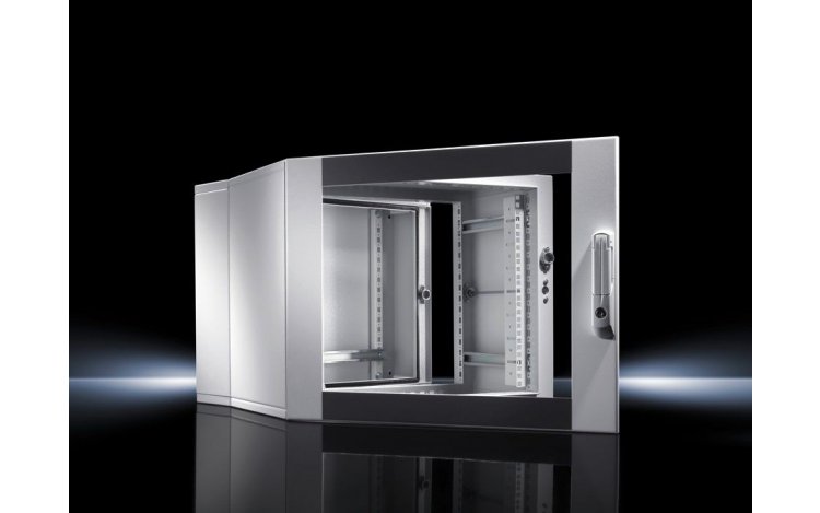 Wall-mounted enclosures EL, 3-part with punched rails and mounting ...